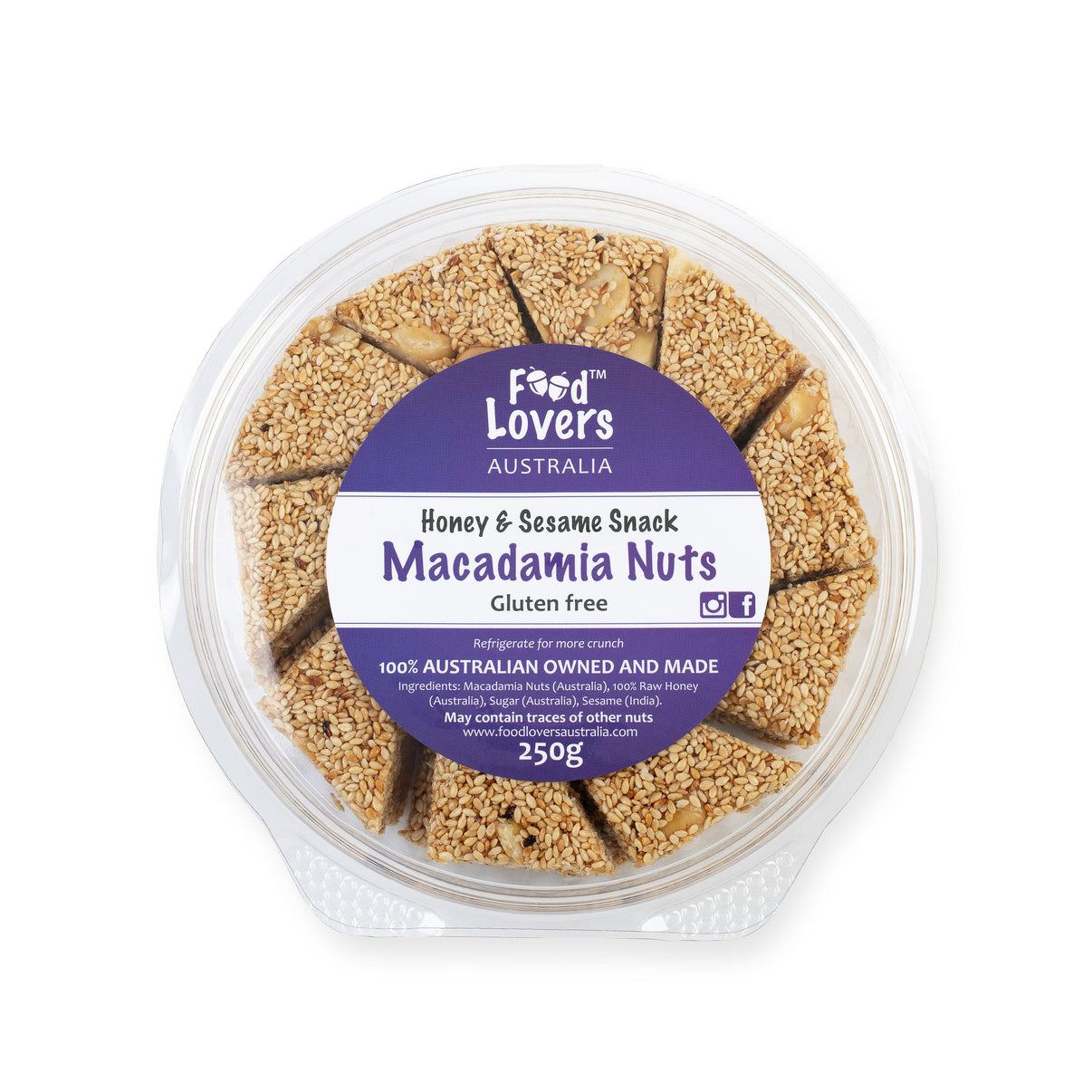 Macadamia Sesame Snack | Australian Made Natural Snack – Food Lovers ...